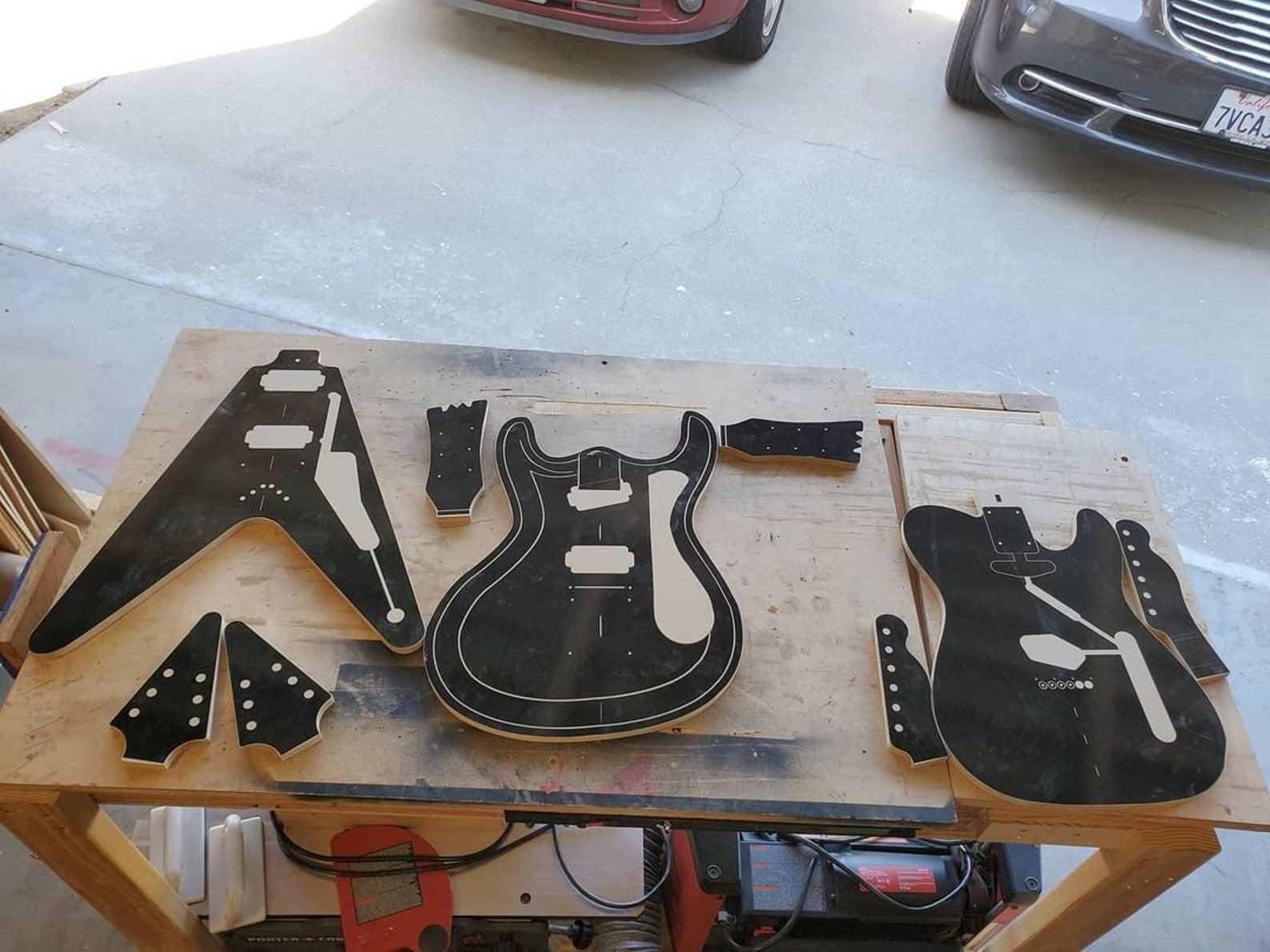 Soloist Guitar Routing Template. Vinyl Sticker Guide. Custom Jack-son ...