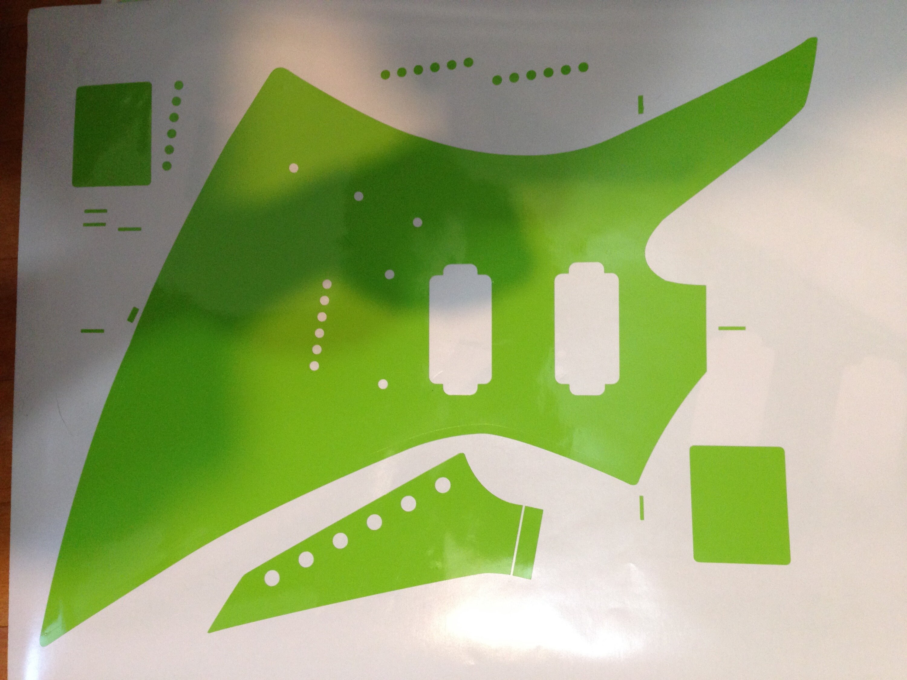 Kelly Guitar Shape Routing Template. Vinyl Sticker for Guitar - Etsy Canada