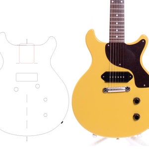 LP Junior Routing Template. Double or Single Cutaway, 59 Specs.vinyl ...