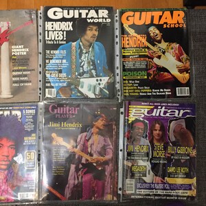 Jimi Hendrix Guitar Collection. 9 Vintage Guitar Mags From 80 and 90s ...