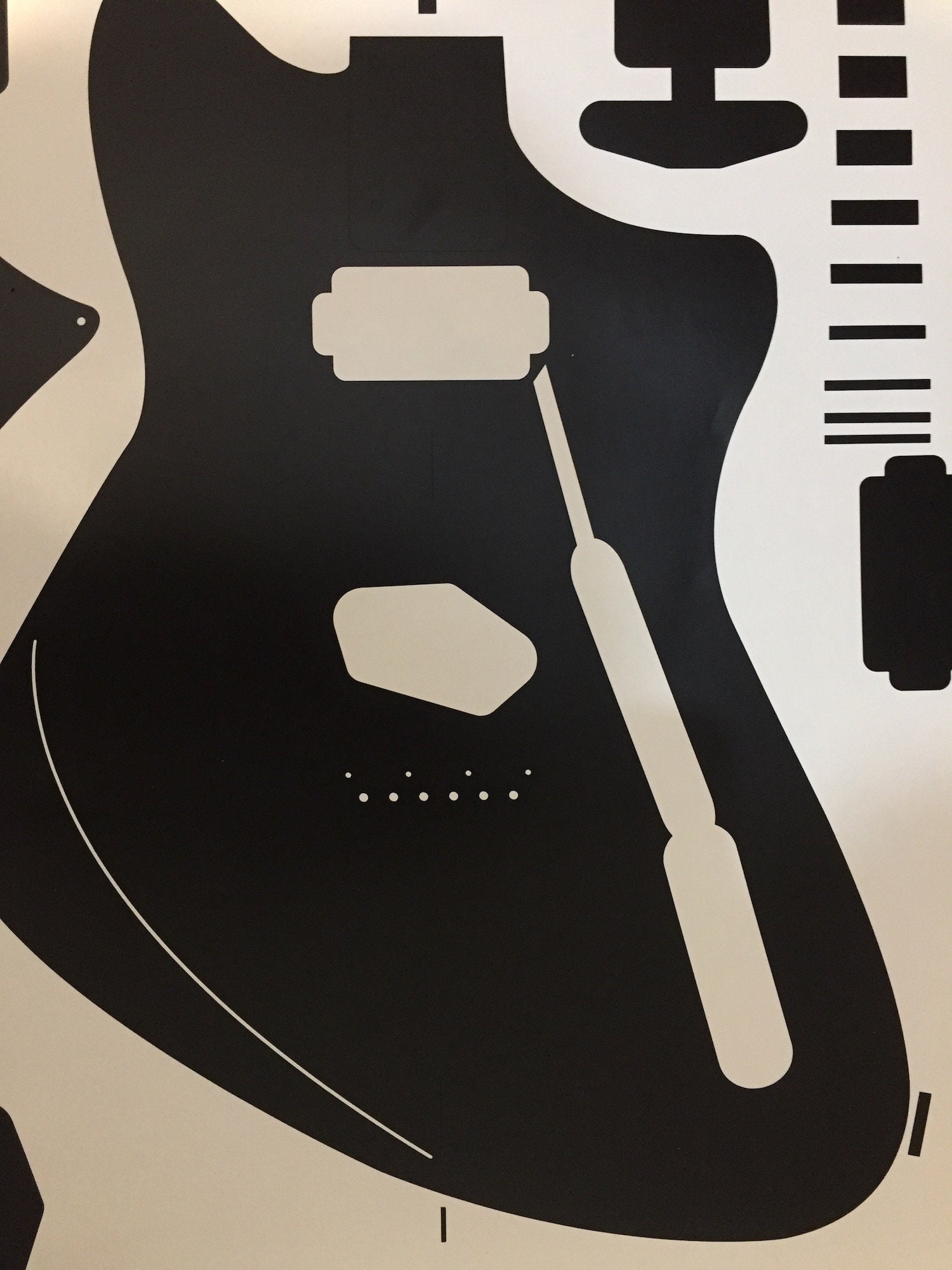 Meteor Shape Guitar Routing Template 2019 Style With Neck and Pickup ...
