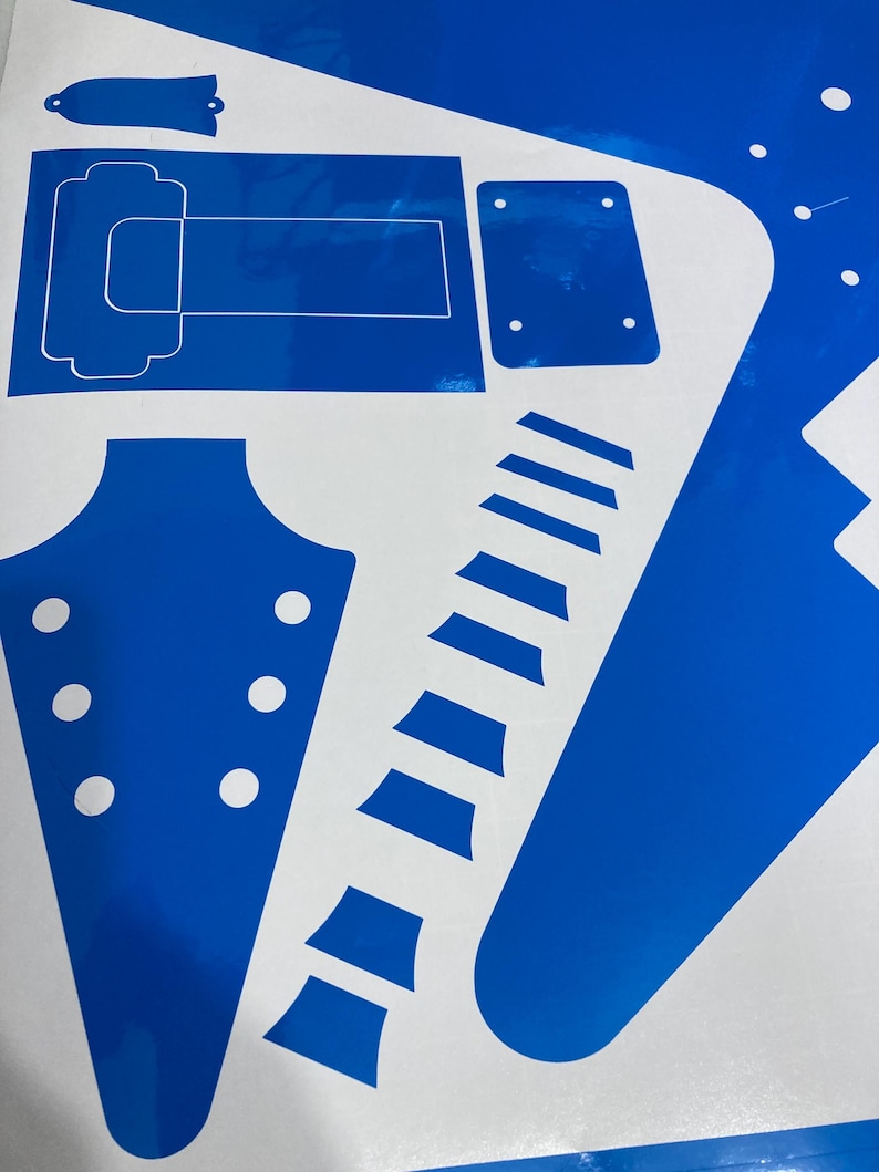 1967 Flying V Guitar Routing Template, Vinyl Sticker Plans - Etsy