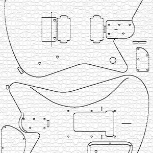 Mary Posa Guitar Cnc Digital Plans. 3 Files Types for Guitar Building ...