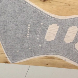 Kelly Guitar Shape Routing Template. Vinyl Sticker for Guitar Making ...
