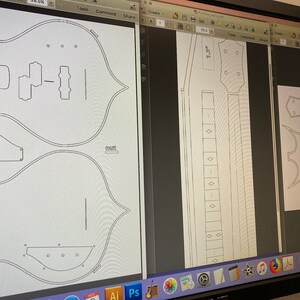 Punisher Bass Guitar Cnc Digital Plans. 3 Files Types for Cnc Bass ...