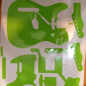 Telecaster Routing Template for Guitar Making. 1952 Telecaster Body ...