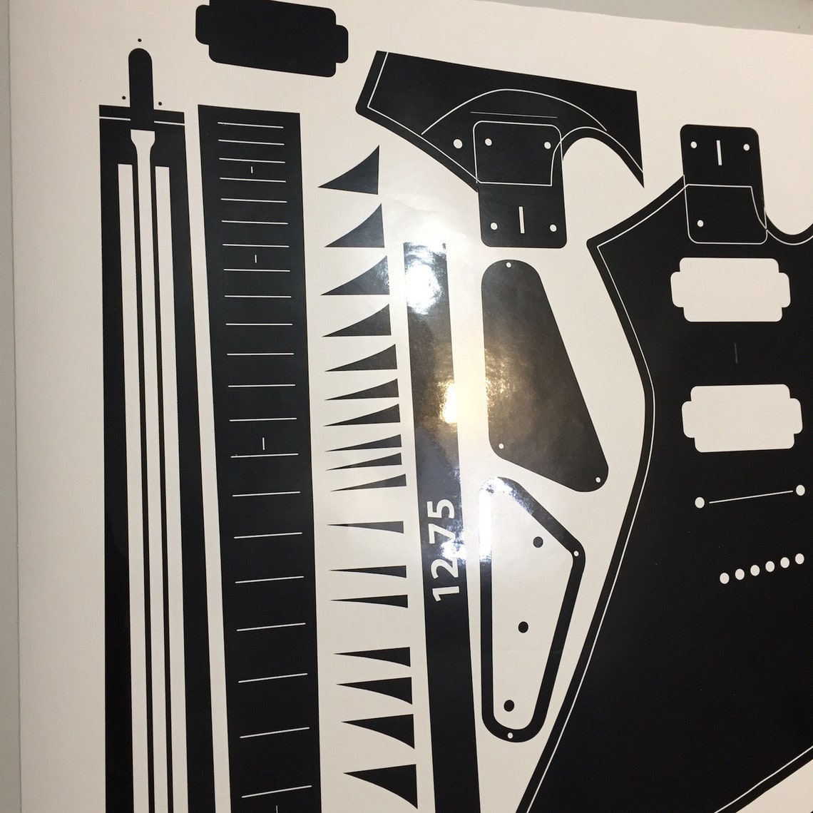 Kelly Guitar Shape Routing Template. Vinyl Sticker for Guitar - Etsy Canada