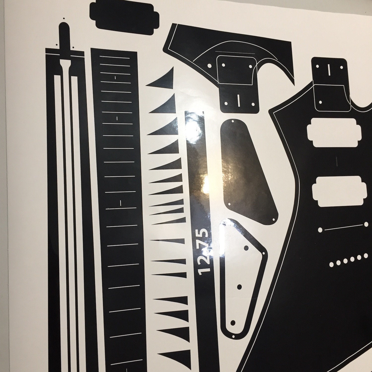 Kelly Guitar Shape Routing Template. Vinyl Sticker for Guitar - Etsy Canada