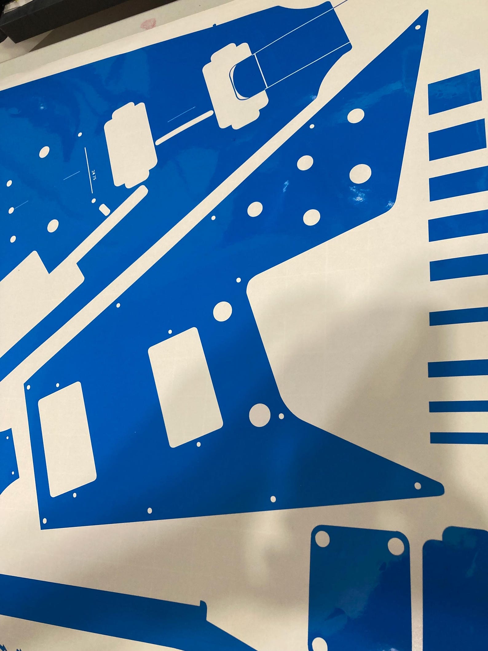 1967 Flying V Guitar Routing Template, Vinyl Sticker Plans - Etsy