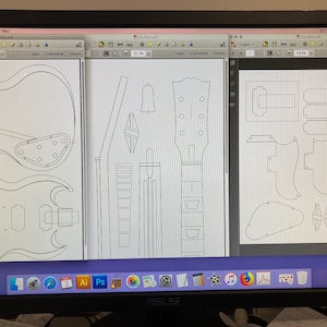 Sg Style Guitar Cnc Digital Plans. 3 Files Types for Cnc Guitar ...
