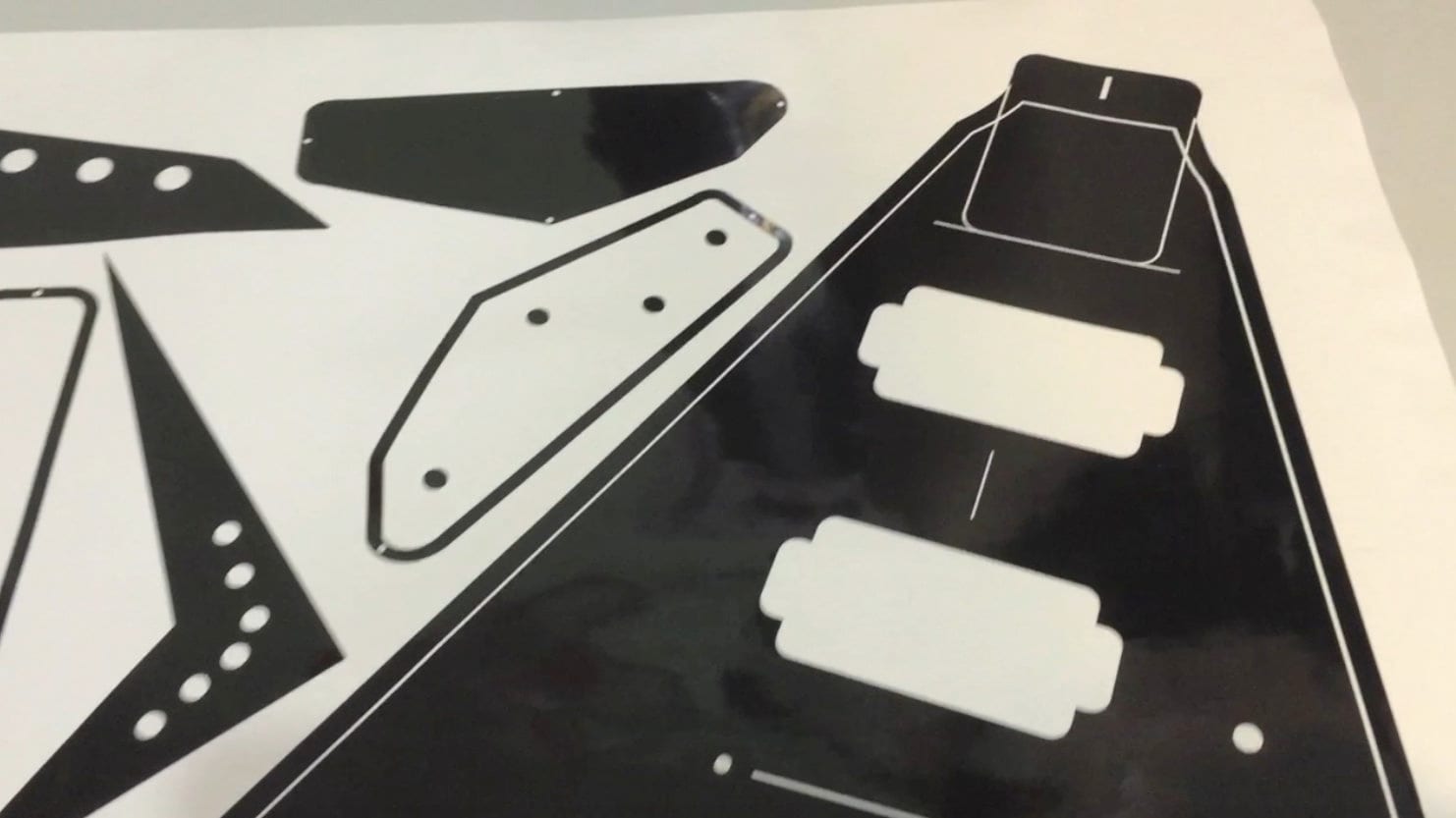 R Rhodes V Routing Template. Vinyl Sticker for Guitar Making. - Etsy