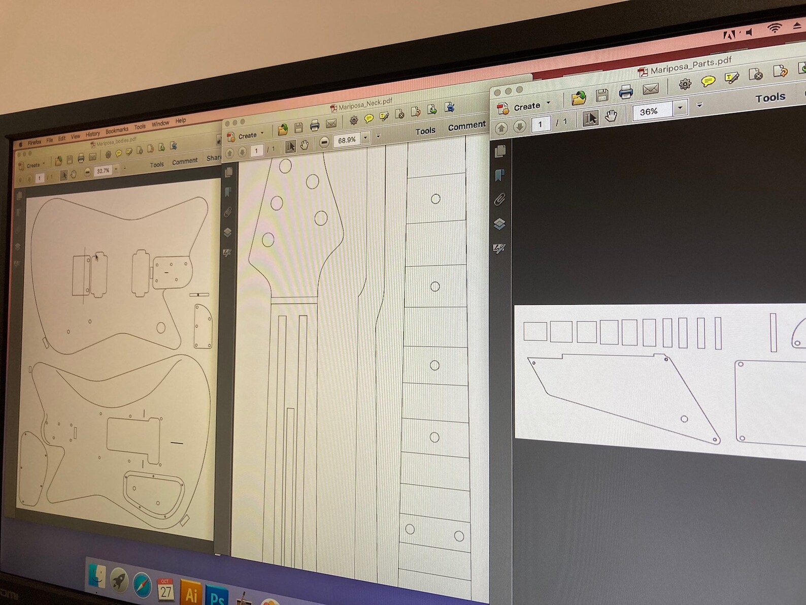 Mary Posa Guitar Cnc Digital Plans. 3 Files Types for Guitar Building ...