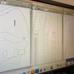 Meteor Style Guitar Cnc Digital Plans. 3 Files Types for Cnc Guitar ...