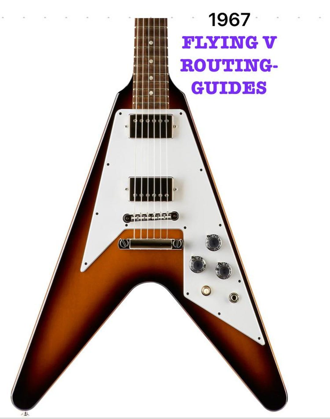 1967 Flying V Routing Template. Vinyl Sticker Plans for Guitar Making ...
