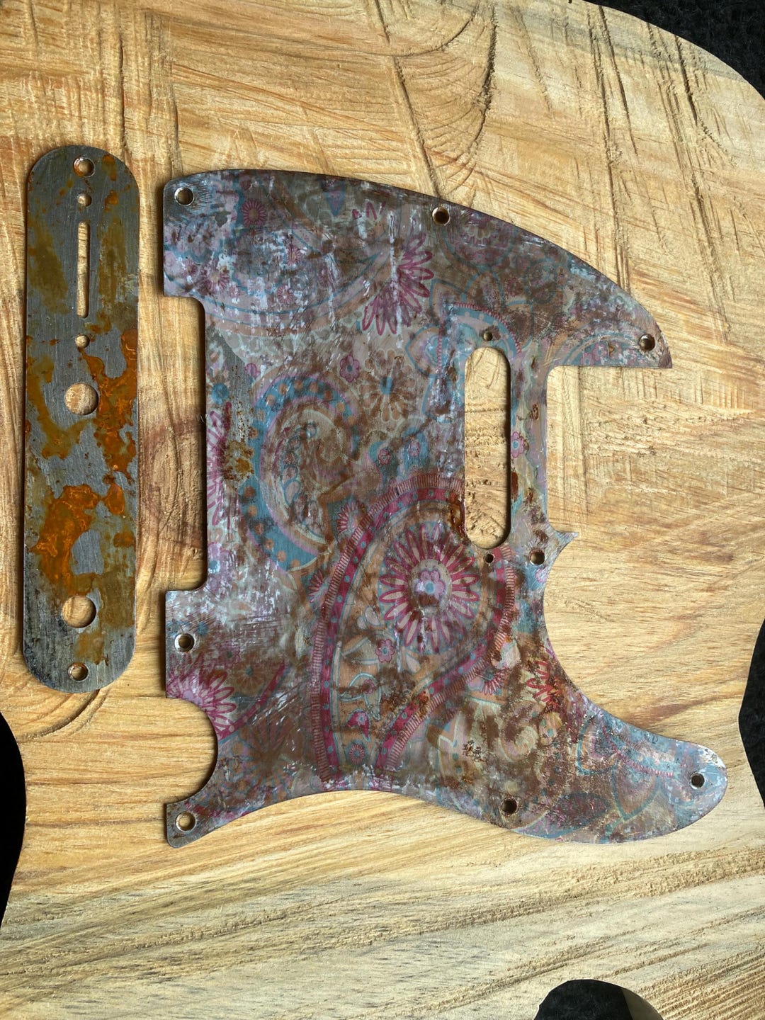 Steel Paisley Pattern Telecaster Pickguard With Control Plate. Recycled ...