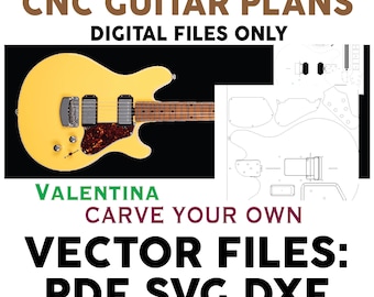 Sg Style Guitar Cnc Digital Plans. 3 Files Types for Cnc Guitar ...