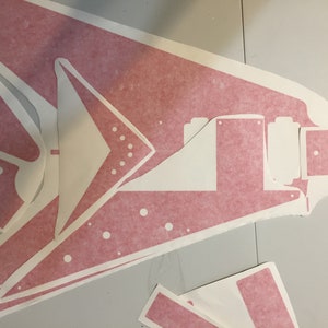 1959 Flying V Routing Template. Vinyl Sticker for Guitar Making. Flying ...