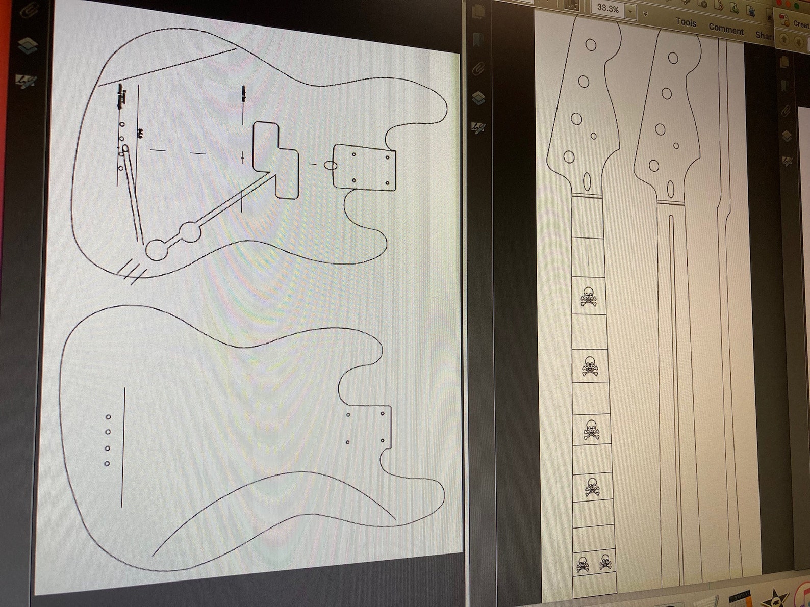 Hoppus Pbass CNC Plans, Vector Bass Guitar Template (pdf, Svg, Dxf) - Etsy