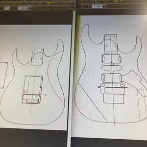 1987 RG 550 Guitar Cnc Digital Plans. 3 Files Types for Guitar Building ...