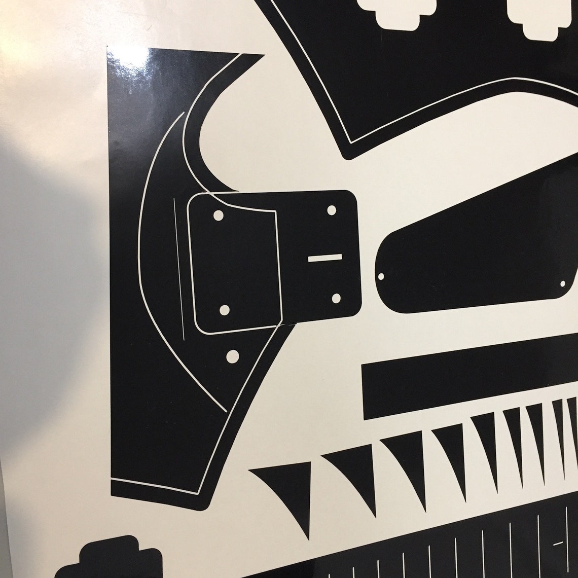 Kelly Guitar Shape Routing Template. Vinyl Sticker for Guitar Making ...