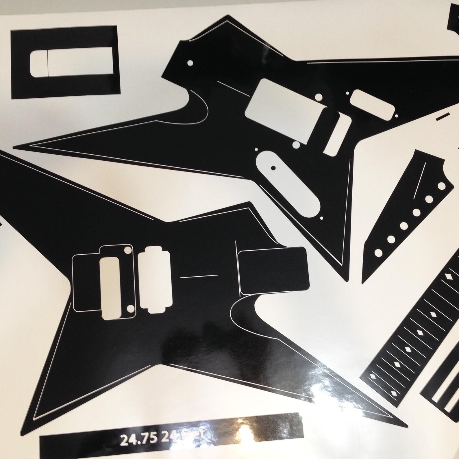 Metal Star Guitar Routing Template. ESP Style Guitar Routing - Etsy Canada