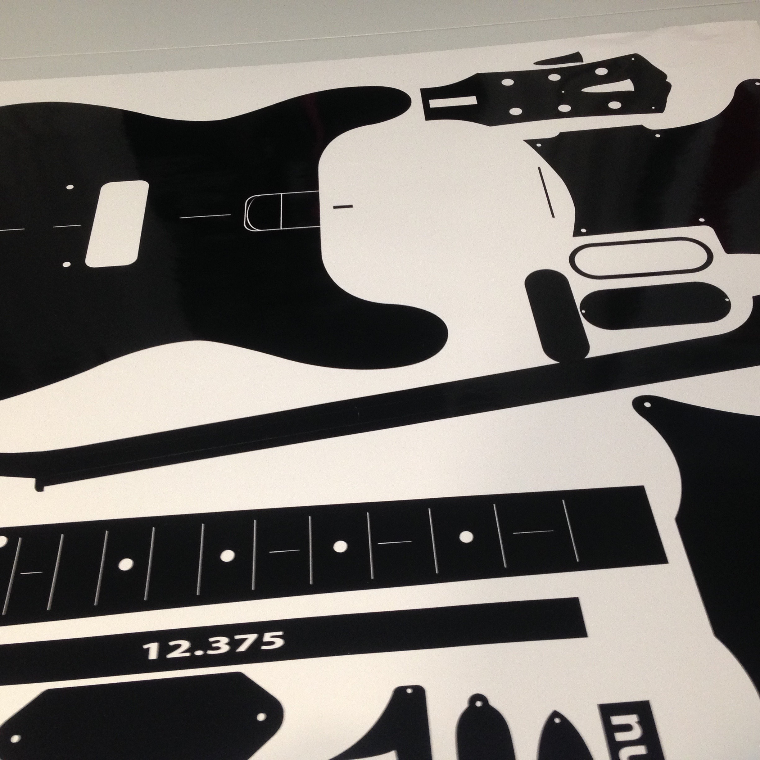 1958 Epiphone Coronet Guitar Routing Template. Vinyl Sticker | Etsy Canada