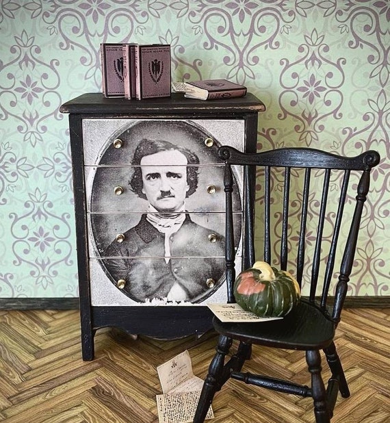 Edgar Allan Poe Dollhouse Miniature 1:12 Scale Vintage Replica - Etsy
