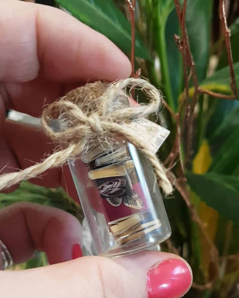Tiny Books in a Bottle - Vial With Vintage Miniature Books Inside. - Etsy