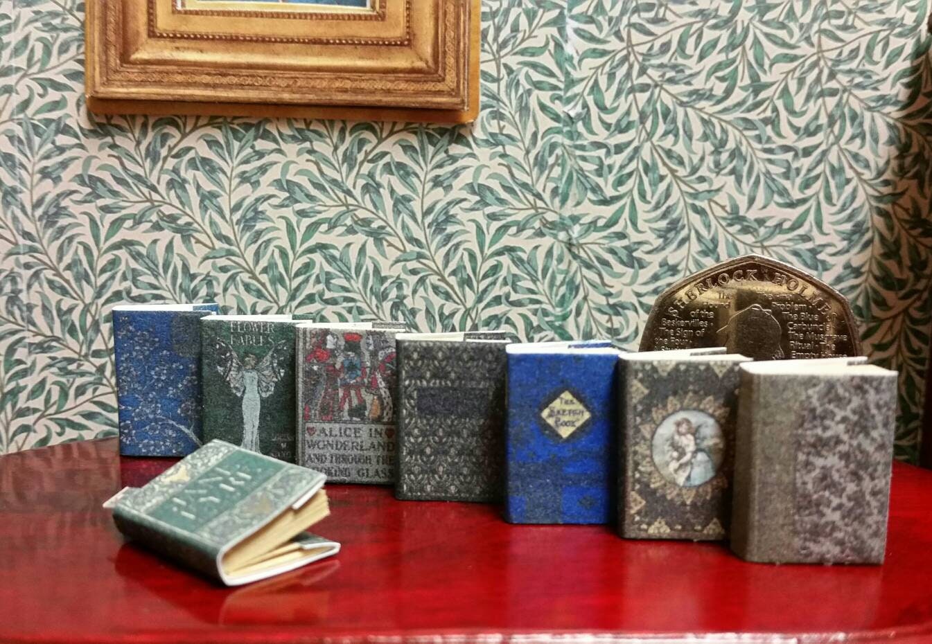 Vintage Replica Book Set of 8 Dolls House Miniature 1:12 Scale - Etsy