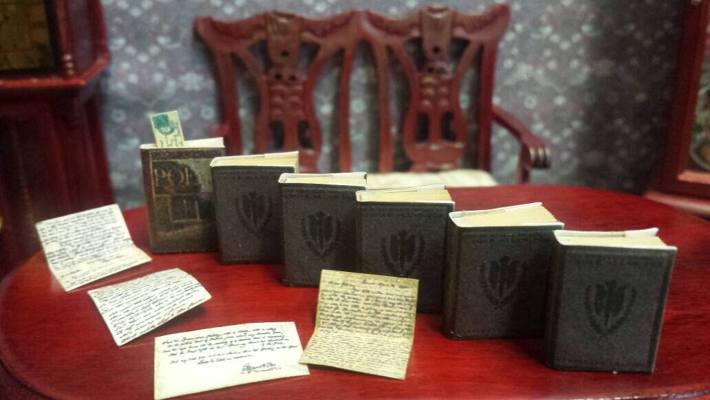 Edgar Allan Poe Dollhouse Miniature 1:12 Scale Vintage Replica - Etsy