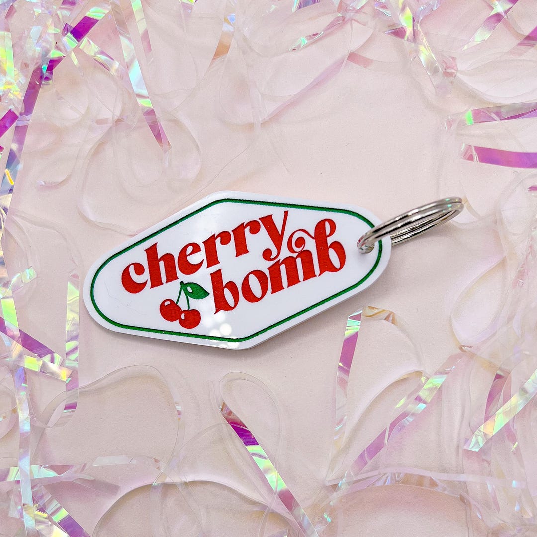 Cherry Bomb Motel Keychain - Retro Inspired Motel Keychain - Etsy