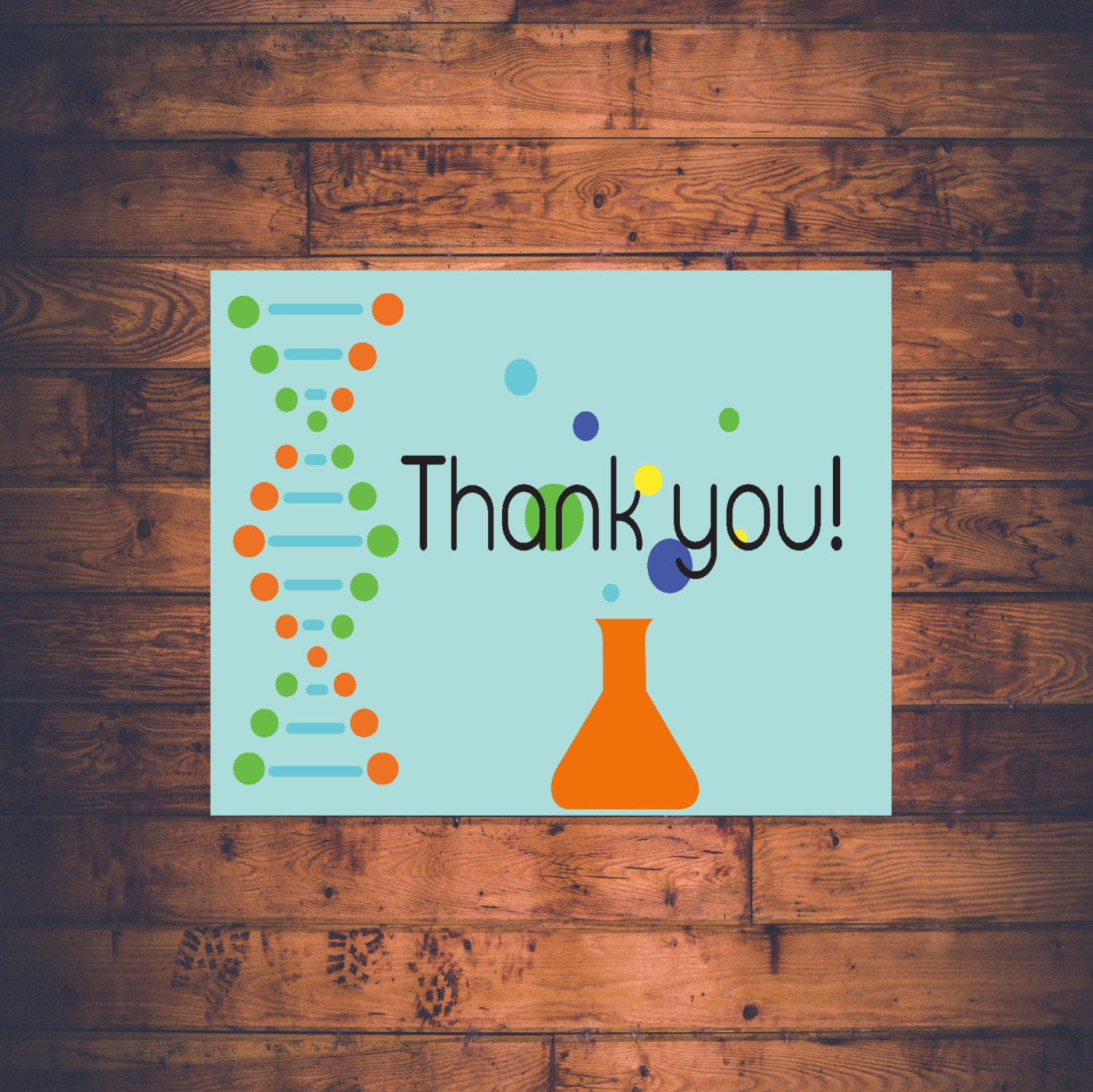 Science Party Printable Chemistry Scientist Birthday Thank | Etsy