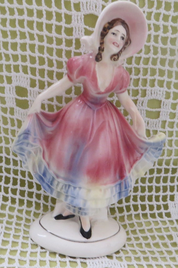 Antique Figurine Katzhutte Germany Porcelain lady Pre World II | Etsy