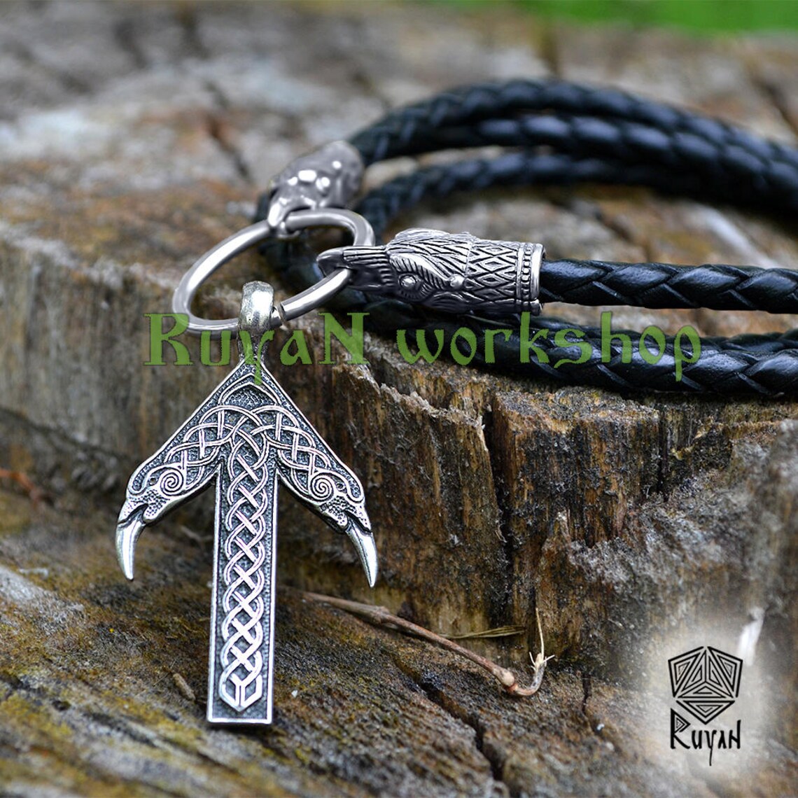 Viking Runes Necklace . TIWAZ TYR Rune. Viking Pendant. | Etsy