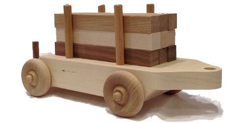 Wooden Toy Work Train - Etsy