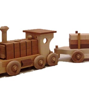 Wooden Toy Work Train - Etsy