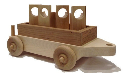 Wooden Toy Work Train - Etsy