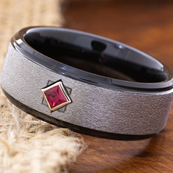 Tungsten Ruby Ring - Etsy
