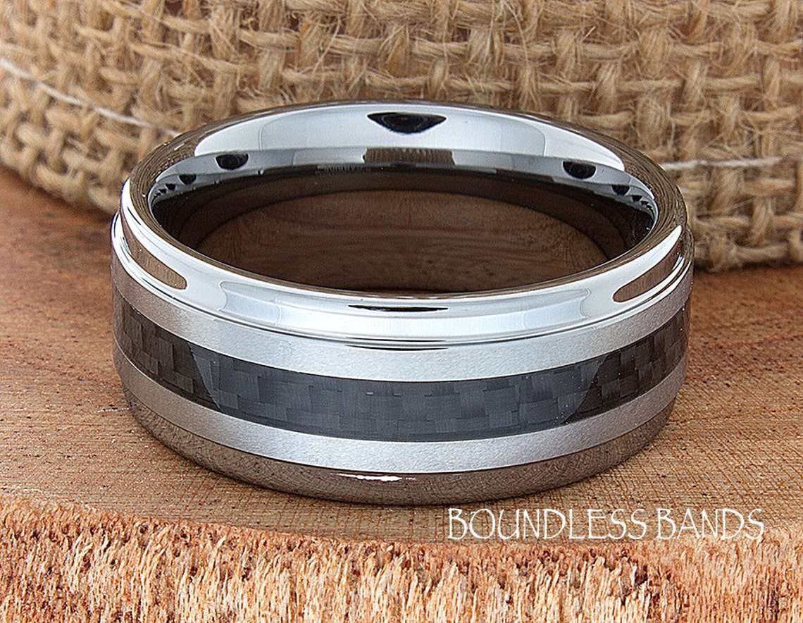 Men's Tungsten Ring Tungsten Ring Men's Tungsten - Etsy
