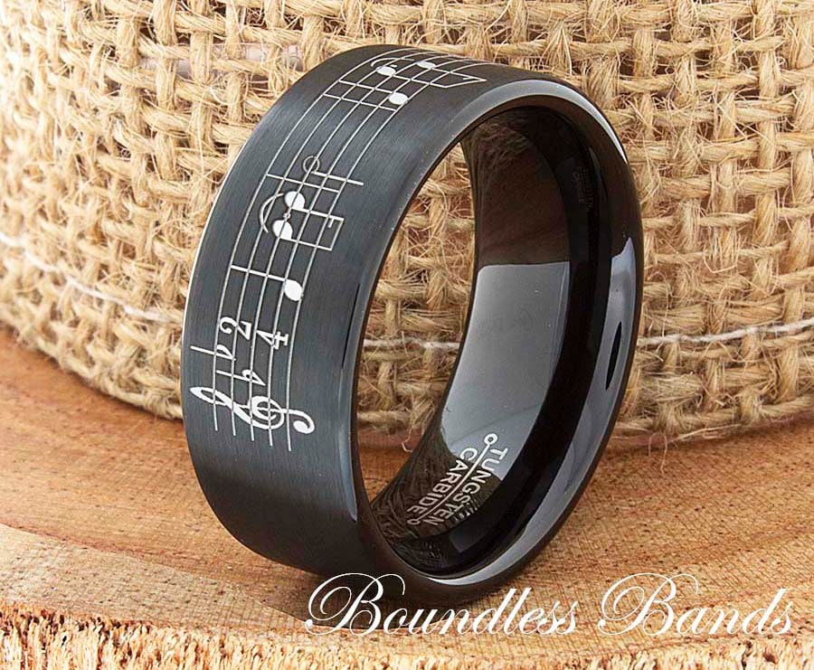 Tungsten Ring Customized Mens Ring Custom Engraved Band | Etsy
