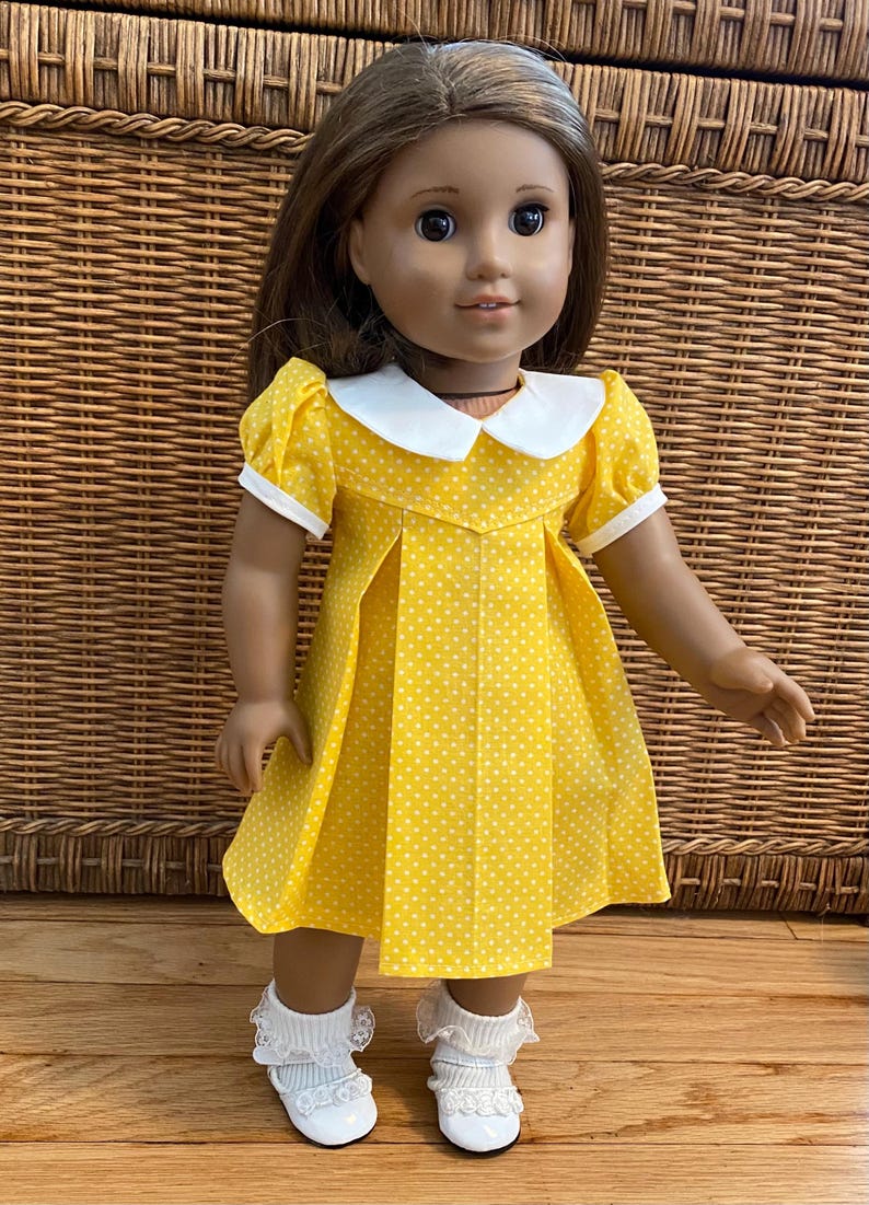 Bright Yellow Spring Dress for Your 18 Inch or AG Doll - Etsy