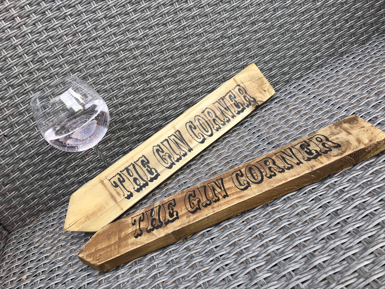 The Gin Corner Gin Sign Garden Signs Rustic Decor Yard - Etsy UK