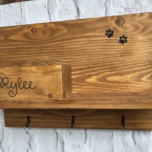 Personalised Pet Storage Box, Personalised Dog Lead Hook Hanger, New ...