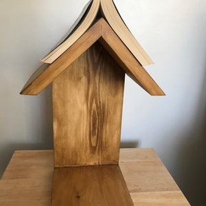 Handcrafted Wooden Triangle Book Saver and Stand, Book Store, Book ...