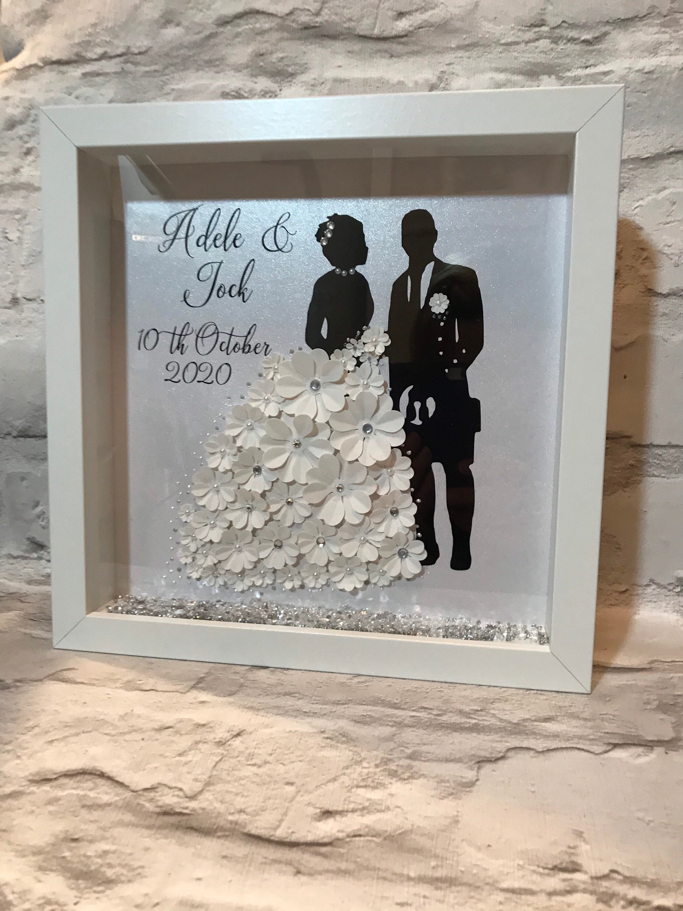 Personalised Wedding Gift, Wedding Couple Frame, Bride and Groom ...