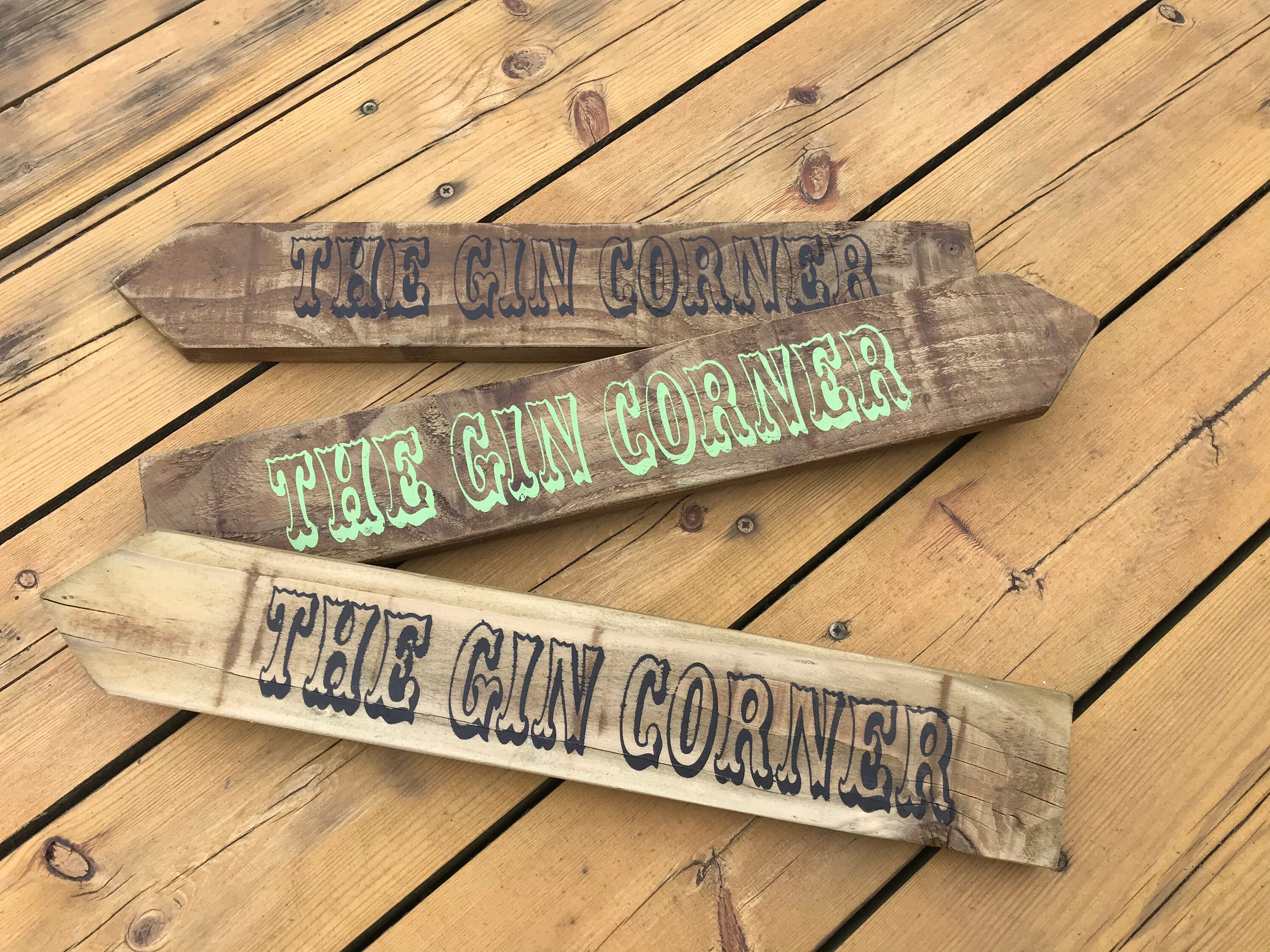 The Gin Corner Gin Sign Garden Signs Rustic Decor Yard - Etsy UK