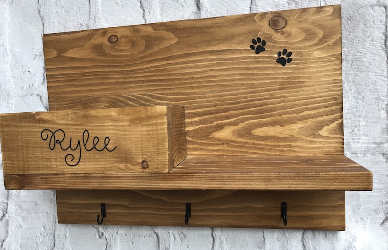 Personalised Pet Storage Box, Personalised Dog Lead Hook Hanger, New ...