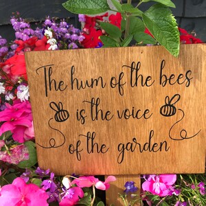 Wildflower Garden Sign, Save the Bees, Rustic Garden Sign, Planter ...