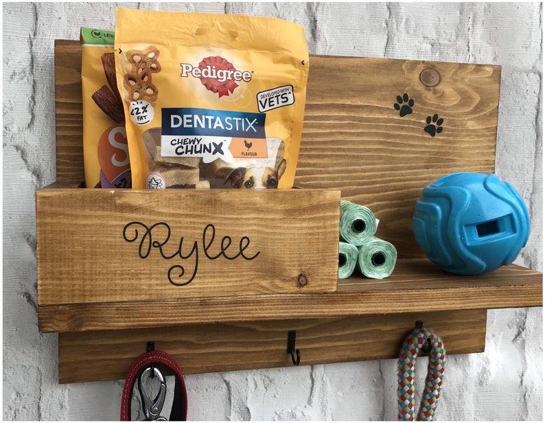Personalised Pet Storage Box, Personalised Dog Lead Hook Hanger, New ...