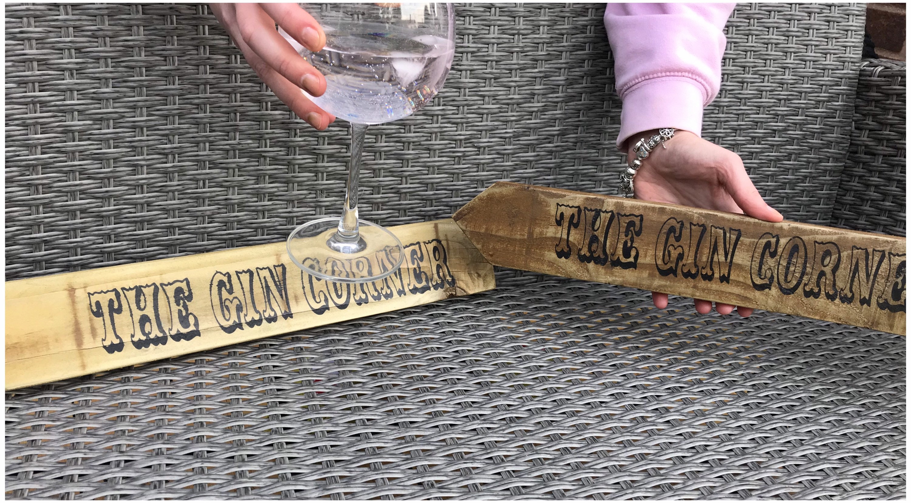 The Gin Corner, Gin Sign, Garden Signs, Rustic Decor, Yard Signs, - Etsy UK